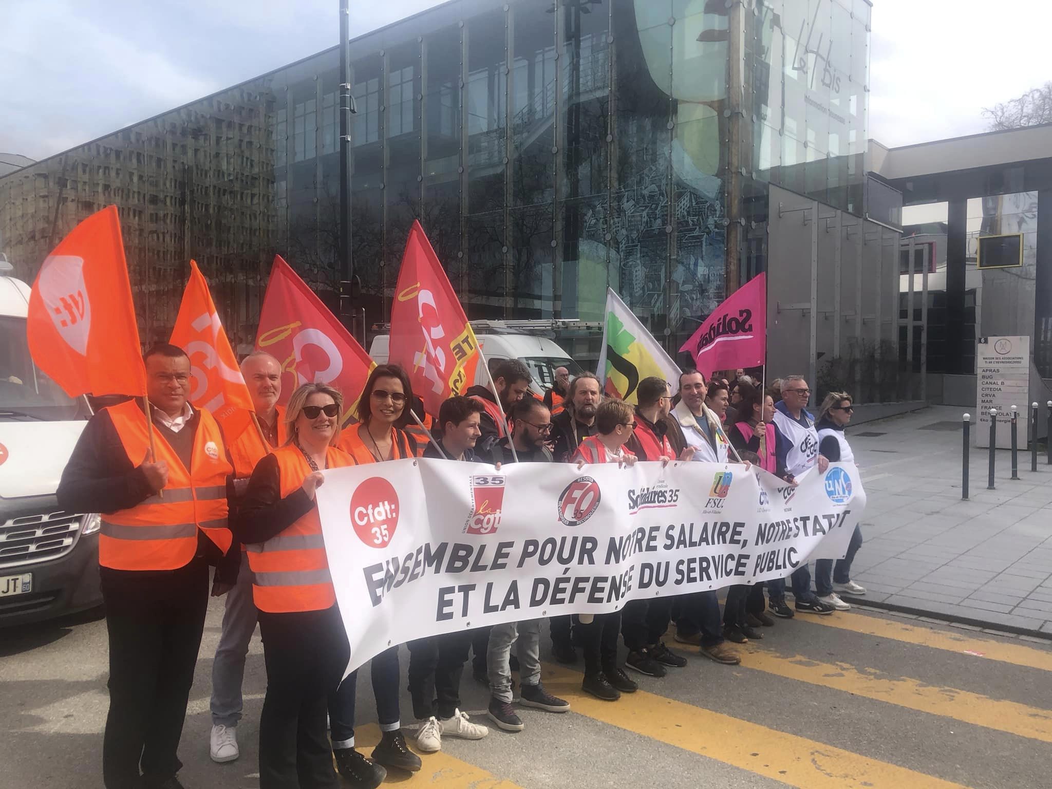 Mobilisation Fonctions Publiques du 19 mars 2024 - CFDT INTERCO 35